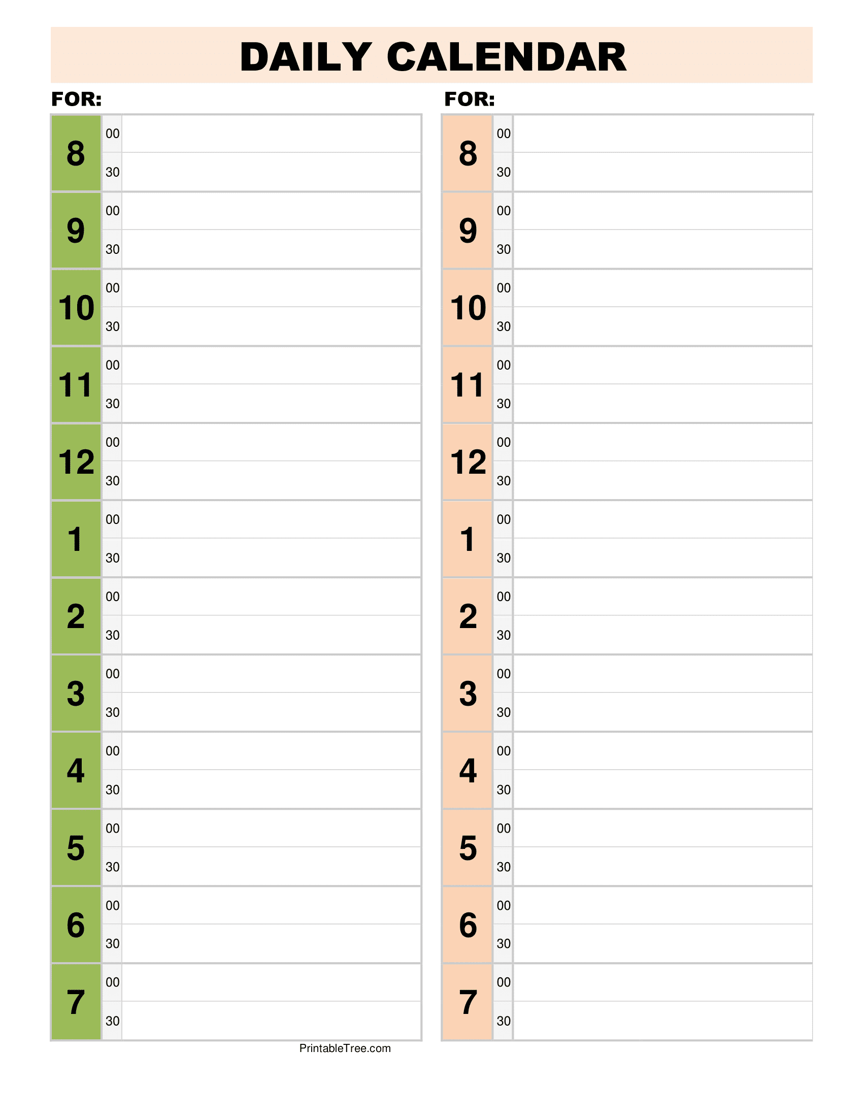 Daily Calendar Printable - Printable Calendar 2025