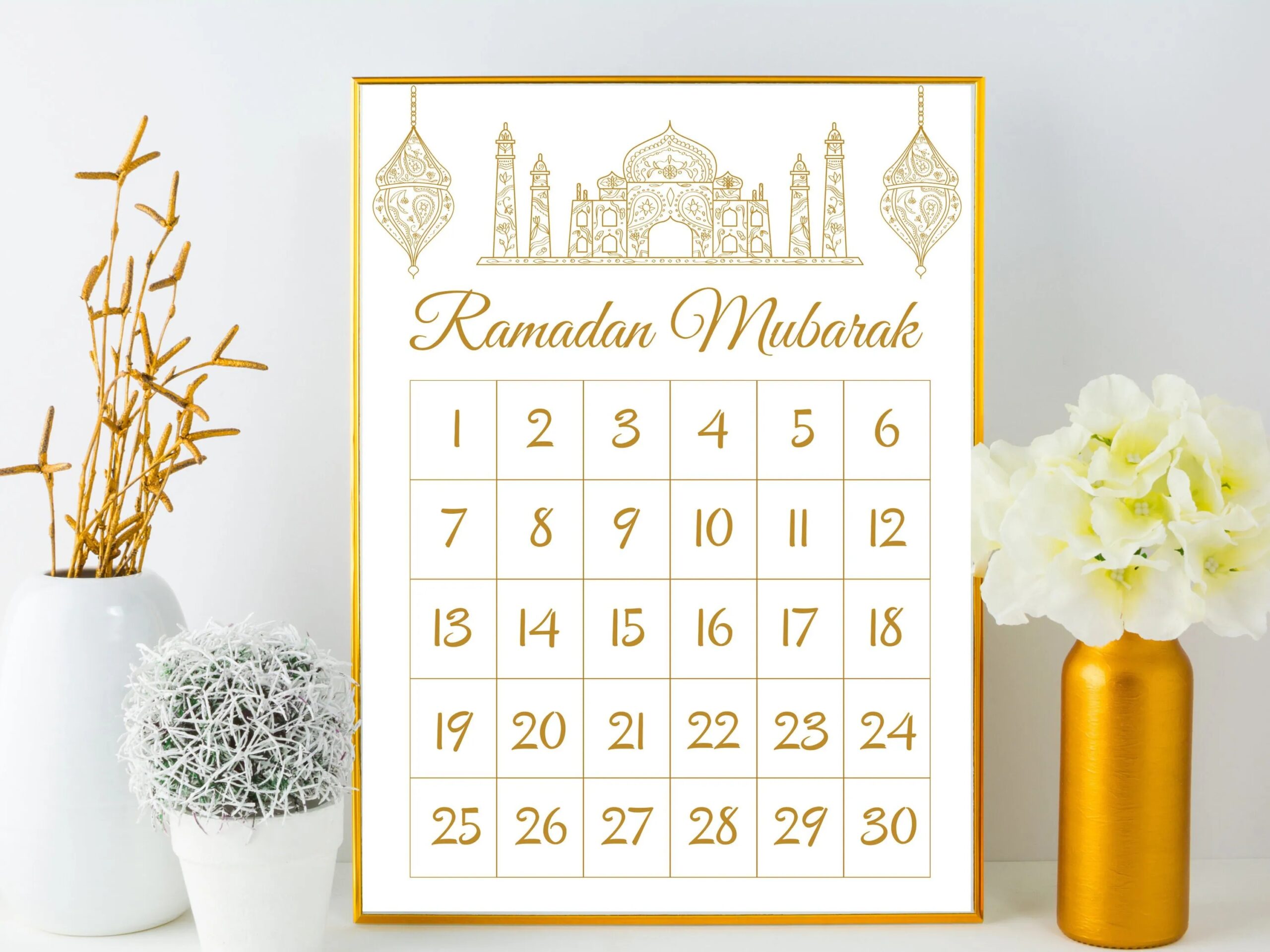 Ramadan Countdown Calendar Printable - Printable Calendar 2025