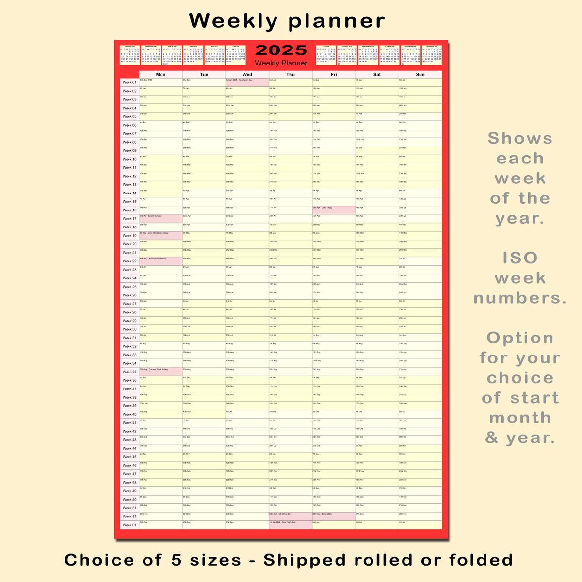 2025 Printable Weekly Calendars - Printable Calendar 2025