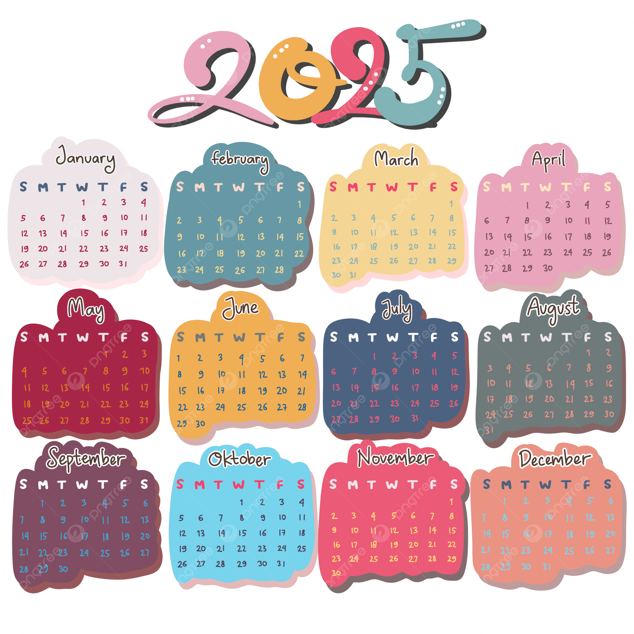 2025 Free Printable Calendar Cute - Printable Calendar 2025